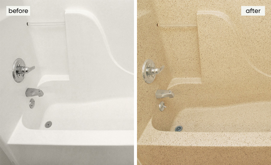 Refinished bathtubs, countertops resurfaced, tile reglazing